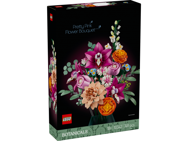 LEGO Botanicals Skaists rozā ziedu pušķis 10 | XS Rotaļlietas
